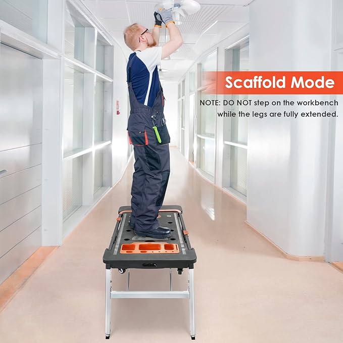 Versatile Folding Work Table: 7 Functions in One – Portable Workbench ...